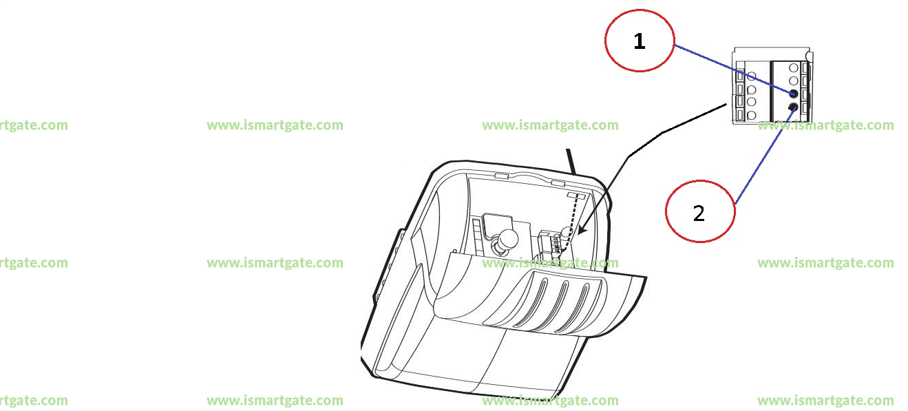 Chamberlain MotorLift ML700 için akıllı garaj kapısı açacağı - ismartgate