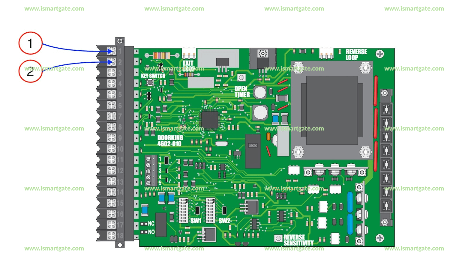 Smart garage door opener for DoorKing DKS 9150 - ismartgate