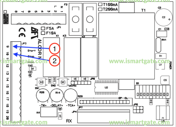 Smart garage door opener for BFT Alcor N - ismartgate