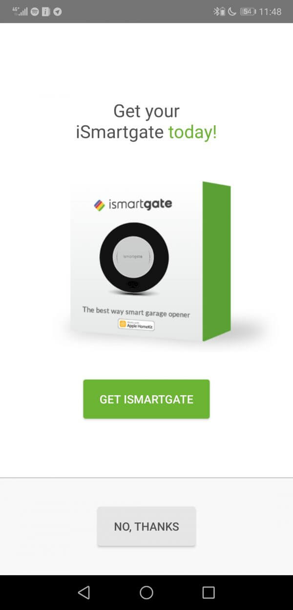 How to add an ismartgate already configured to the ismartgate App ...